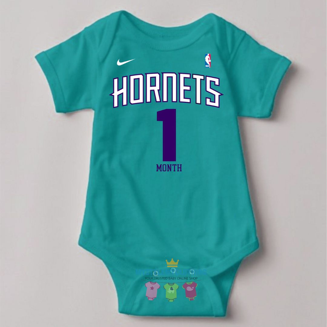 Baby Monthly Onesies - Basketball Jersey Charlotte-Hornets ...